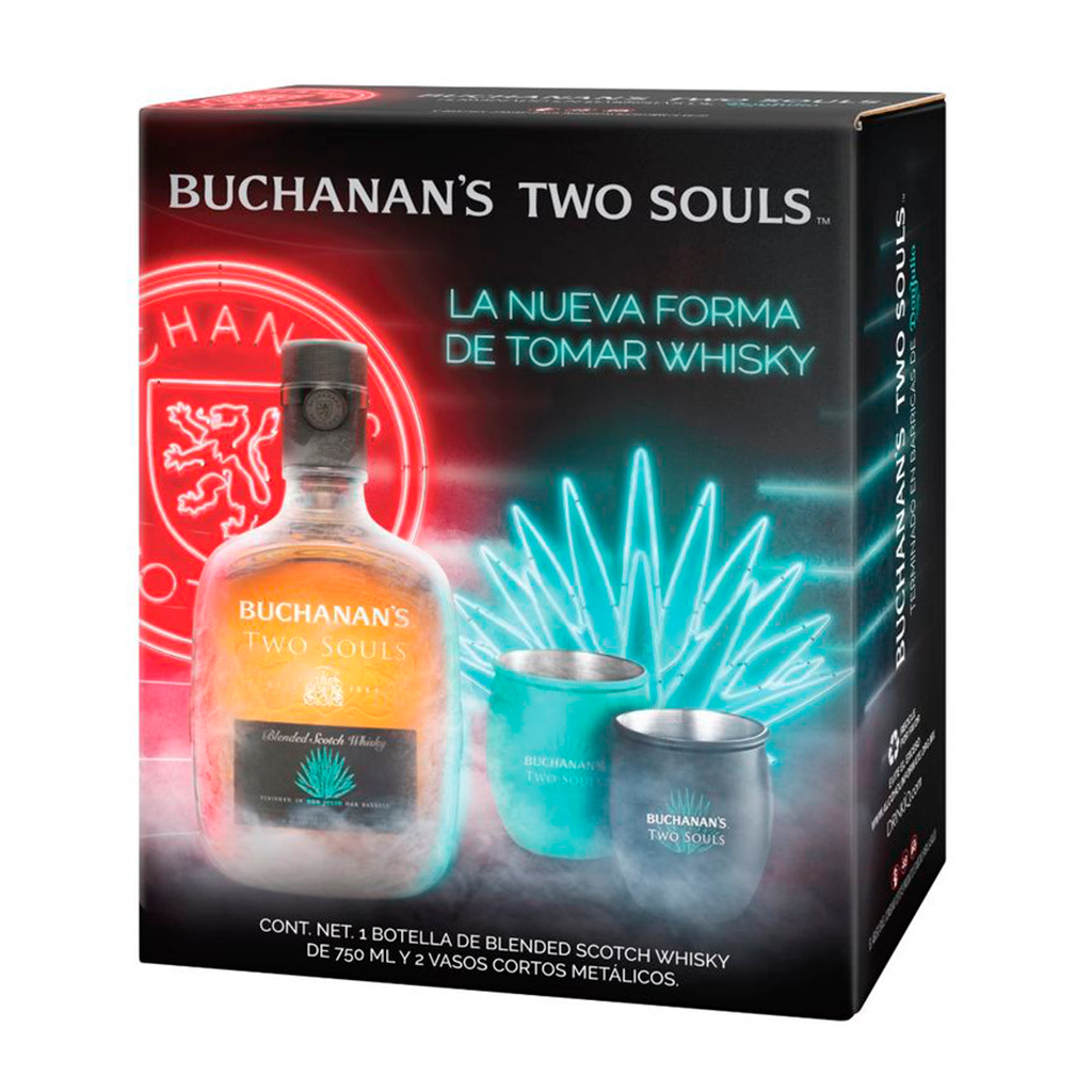 Whisky Buchanan's Two Souls 750ml + Vasos – Vinolesa